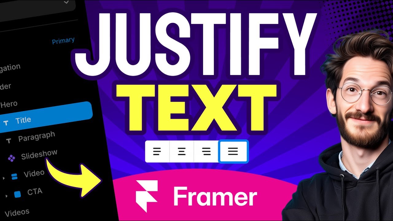 How to JUSTIFY TEXT in Framer (Step by Step) 2025 - YouTube