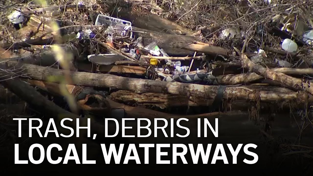 Rain Washes Trash, Debris Into Local Waterways - YouTube