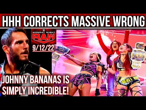 WWE RAW 9/12/22: HHH Controls The DAMAGE, KO Gets AMPLIFIED & Johnny ...
