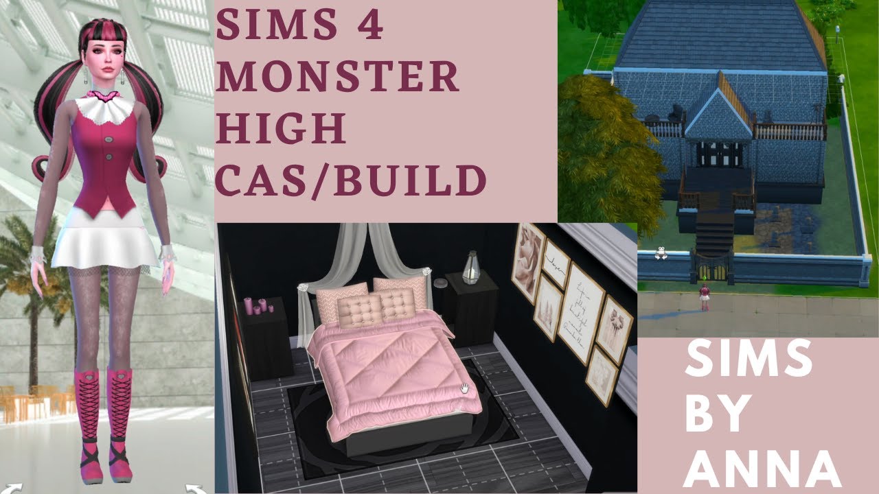 SIMS 4 CAS/BUILD MONSTER HIGH CHALLENGE - YouTube