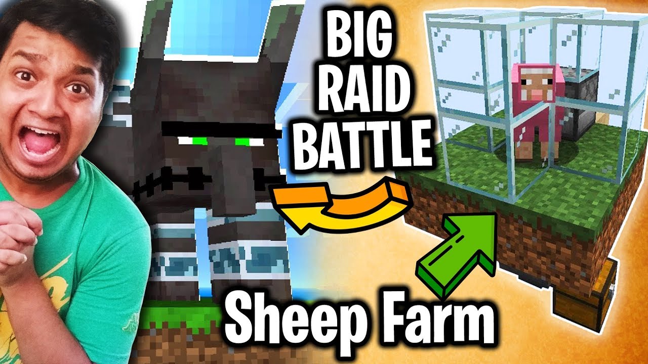 Biggest Bull Raid, Auto Sheep Farm & Linking Nether Portals - Minecraft ...