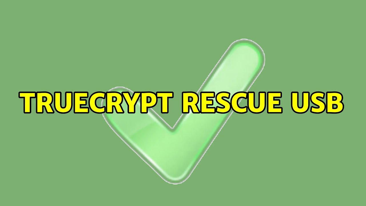 Truecrypt rescue usb - YouTube