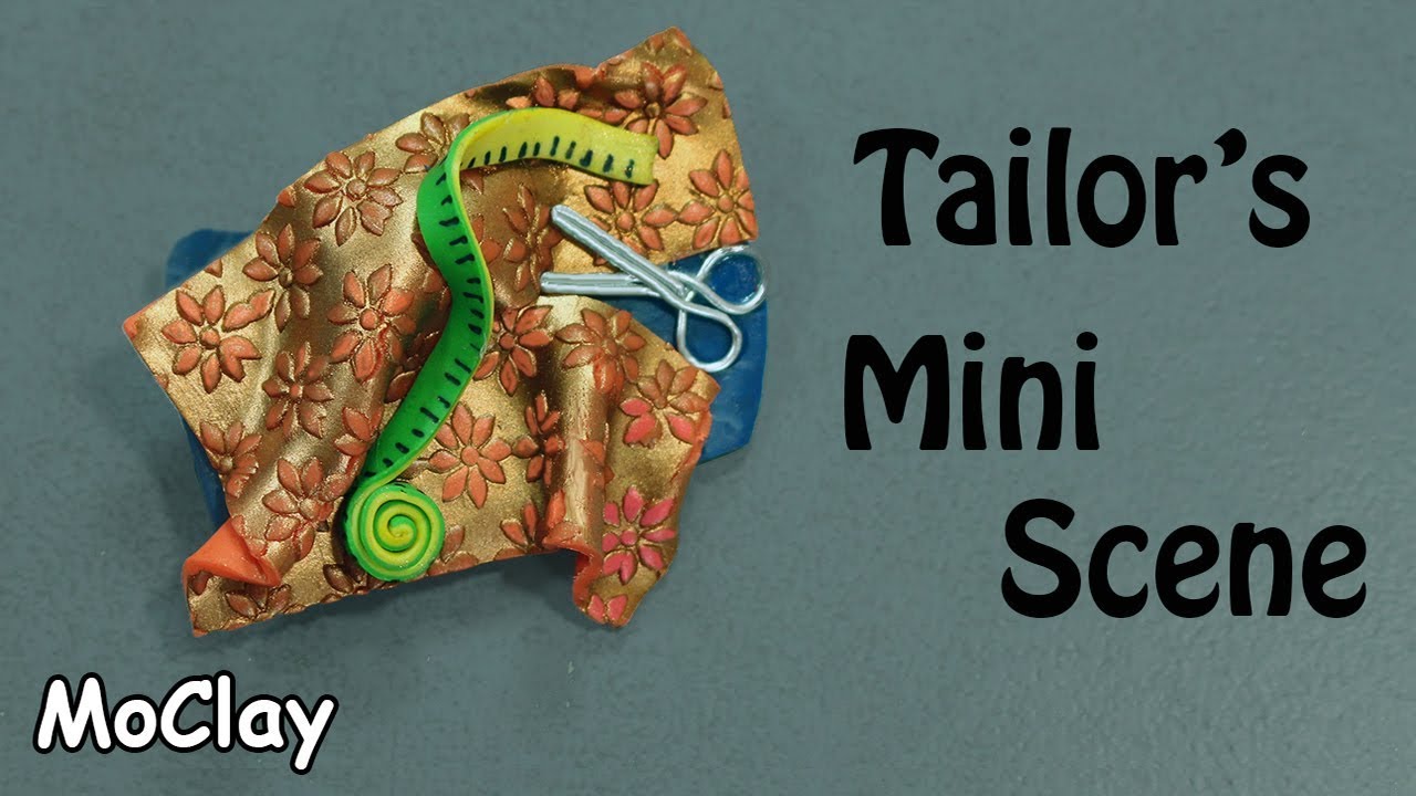 Diy Tailor's scene miniature - Polymer clay tutorial - YouTube
