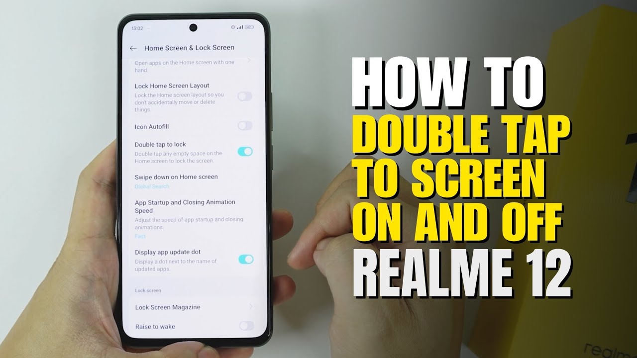 How to Double tap to wake up Realme 12 4G - YouTube