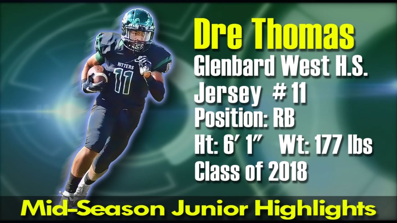 Drevion Thomas @DreThomas23 RB (2018) Mid-Season Junior Highlights (HD ...