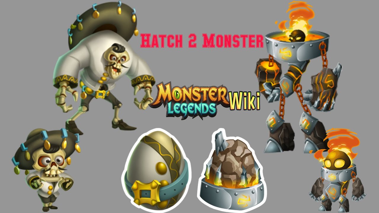 Hatch 2 Monster Skull Rivera & Esmelter , Monster Legends , Gameplay ...