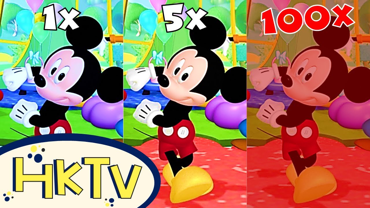 DISNEY MICKEY MOUSE HOTDOG DANCE but it gets FASTER - Speed Variation ...