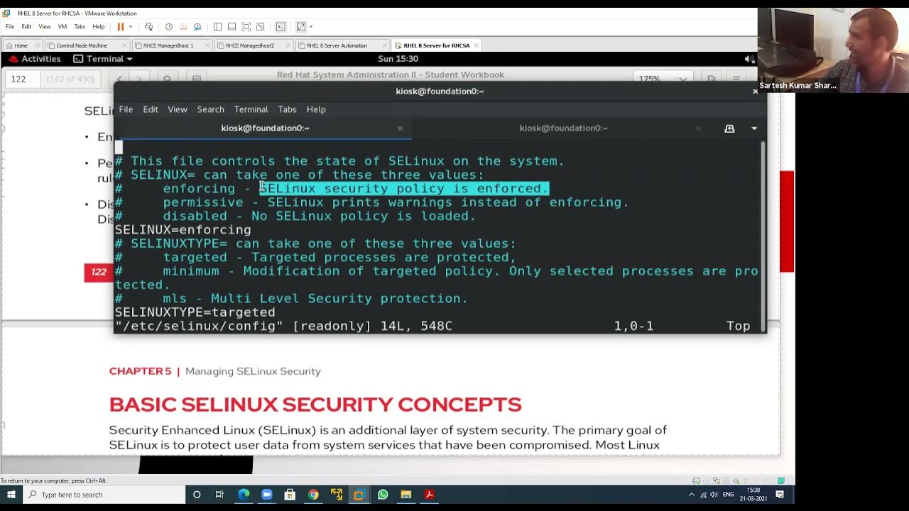 RHCSA | SA2 | Managing SELinux Security | Use of CHCON Command | Use of SEMANAGE FCONTEXT ...