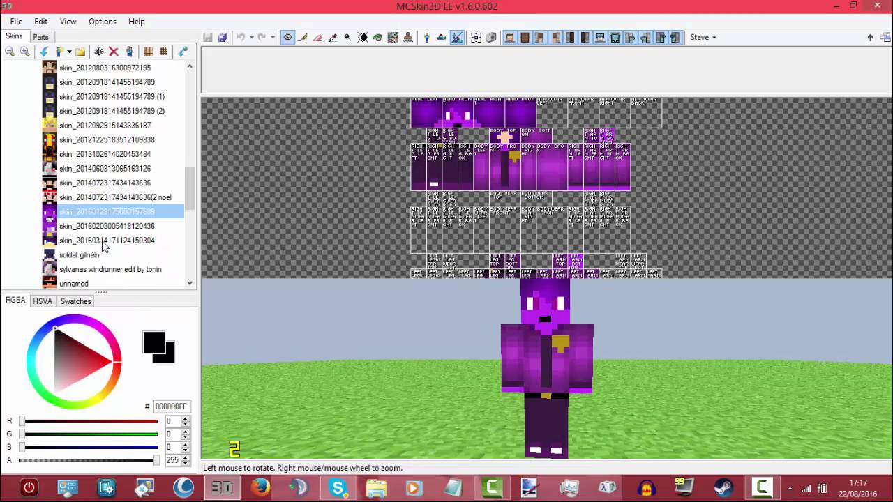 Tuto Comment faire son skin minecraft avec un logiciel très facilement ...