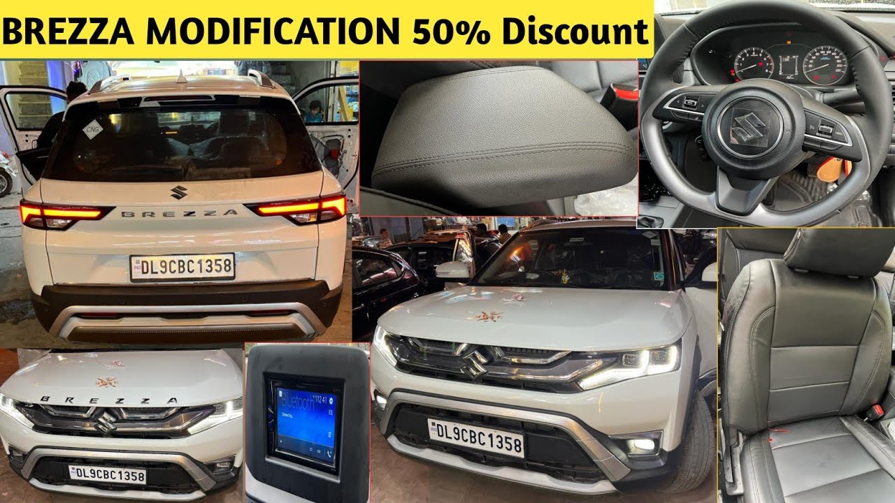 BREZZA Base To Top Modification🔥|| Brezza Lxi Modification😍 || Brezza ...