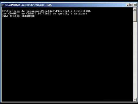 Crear una base de datos Firebird con ISQL - YouTube