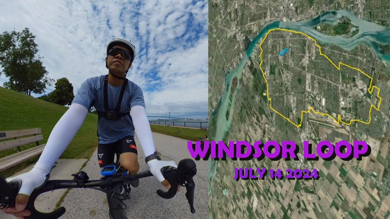 WINDSOR ONTARIO LOOP; ON A BIKE, JULY 14 2024. Let's Bike around ...