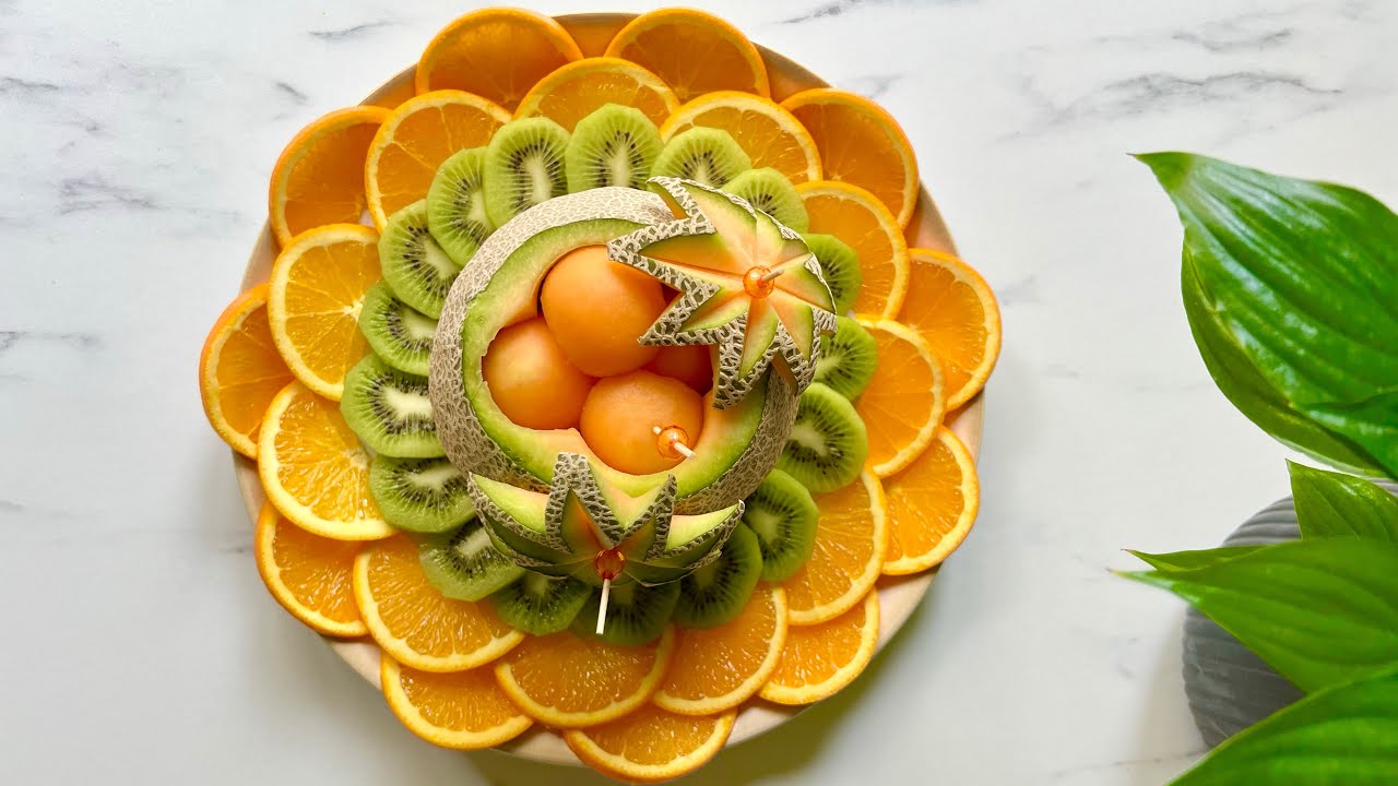 How to make a beautiful fruit centerpiece / Fruit arrangement # ...