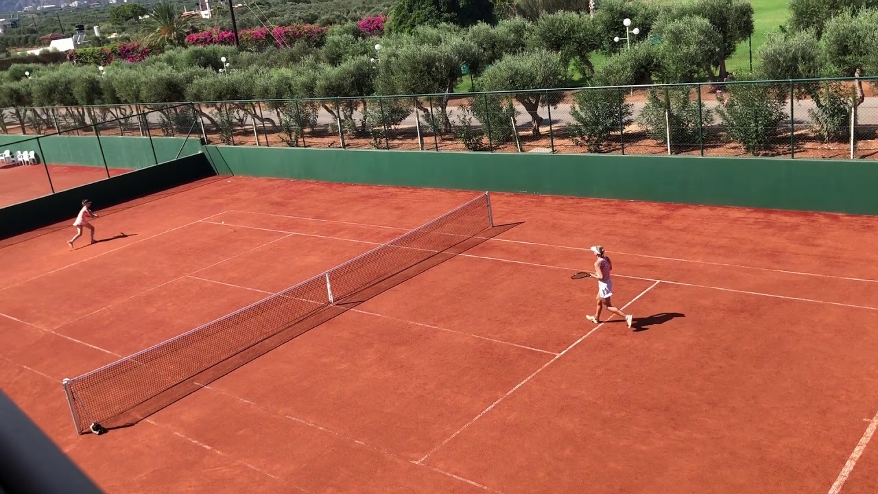 Euro Tennis 2018 Crete: women's singles final (Shelly Gerber vs Nadège ...