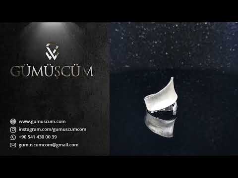 Beyaz Zirkon Taşlı Otantik Kadın Yüzük | Gümüş Yüzük Modelleri | Gümüşcüm.com