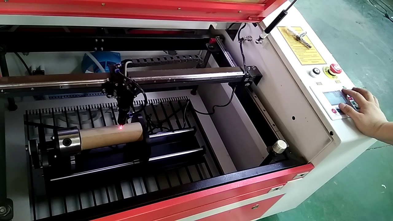 Installation of Rotary Shaft of Laser Engraving Machine - YouTube