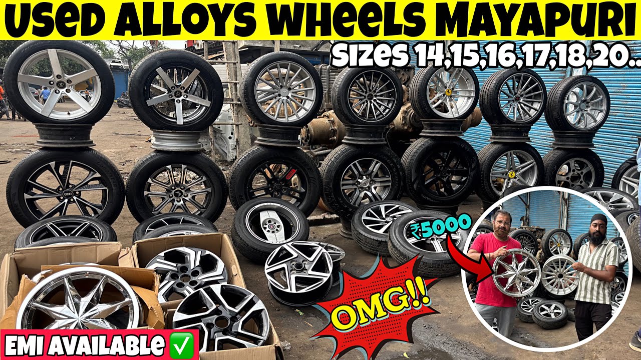 Used alloy wheels market Mayapuri Delhi | alloy market Mayapuri ...