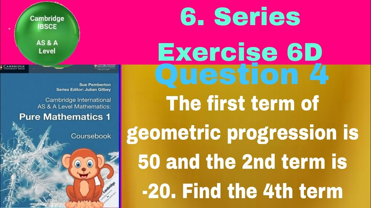 The first term of geometric progression is 50 and the 2nd term is -20 ...