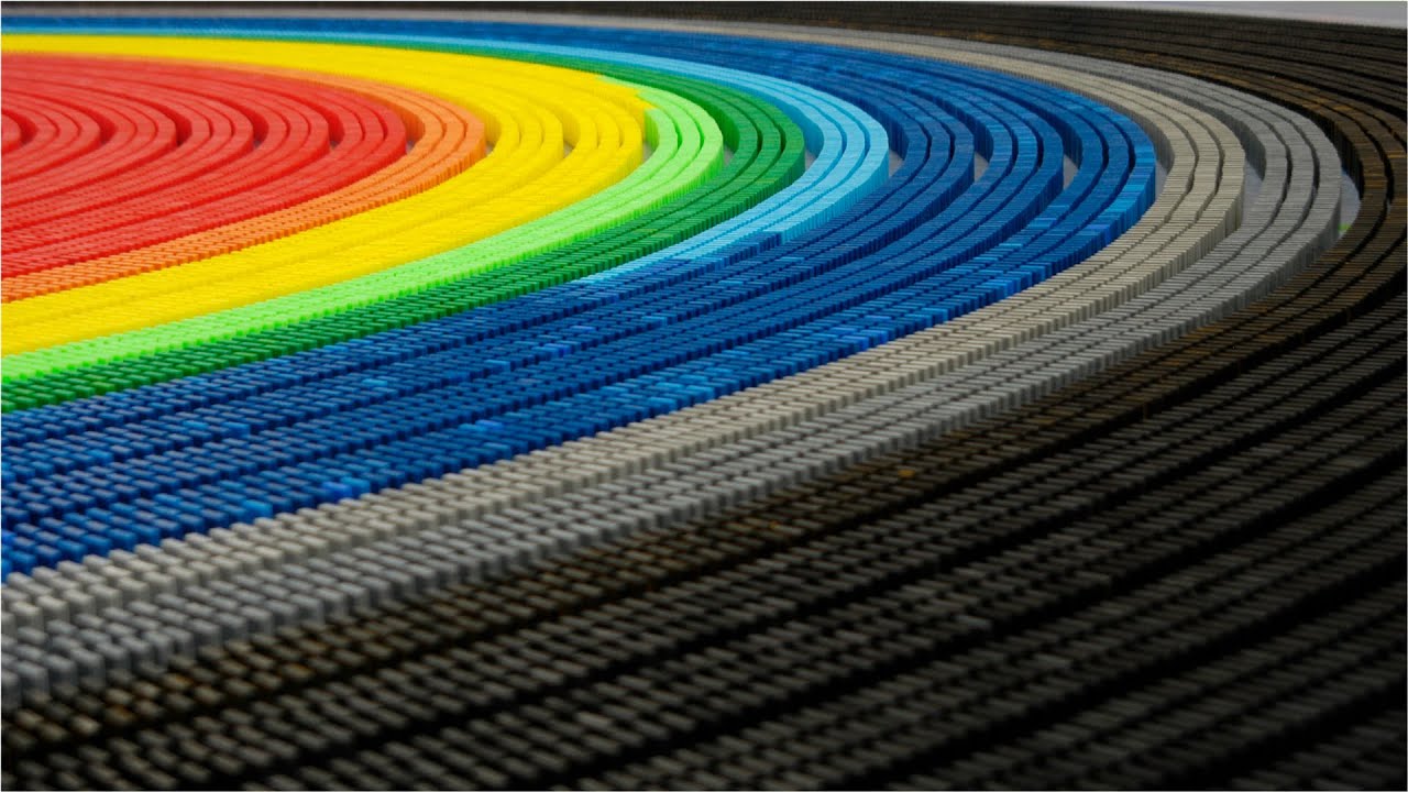 Domino Chain - Biggest Spiral Ever Made - TPT 2016 - YouTube