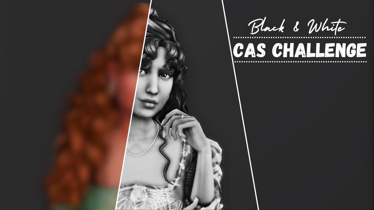 Black and White CAS Challenge!! | Sims 4 CAS Challenge - YouTube