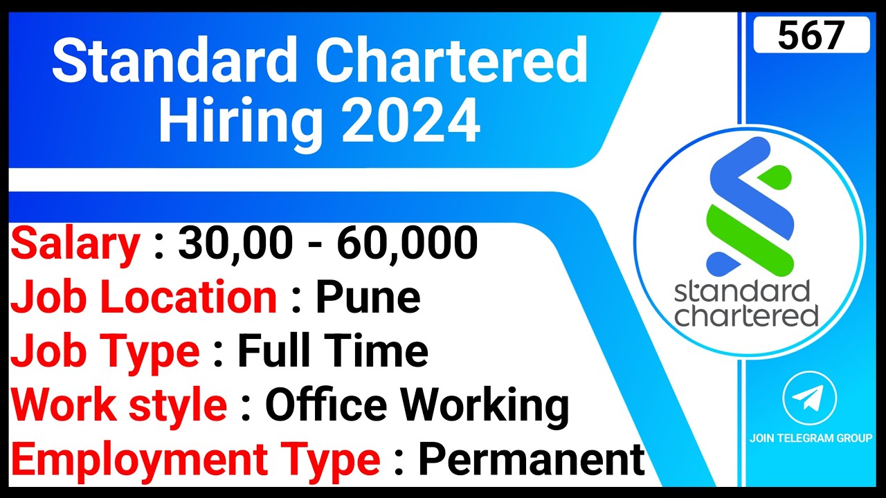 Standard Chartered Hiring 2024 | Salary 30K - 60K Per Month | Permanent ...