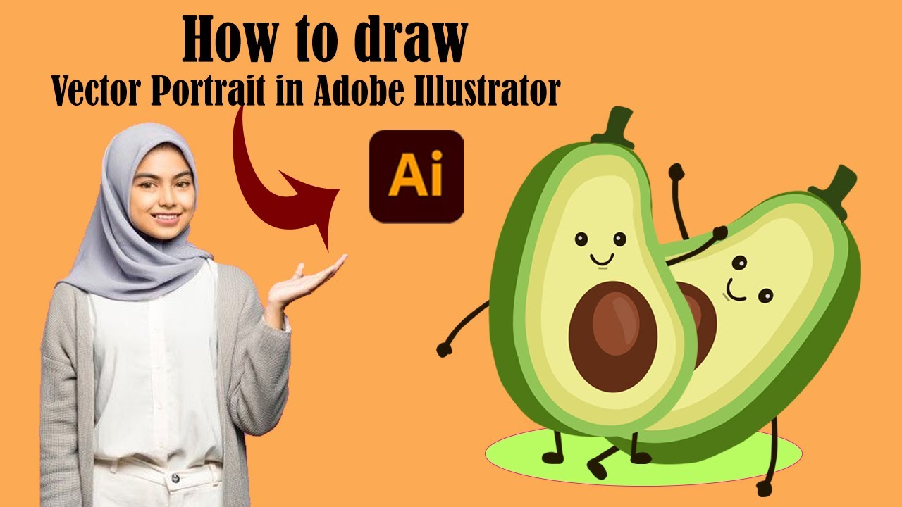 How Draw To vector portrait in Adobe illustrator - YouTube