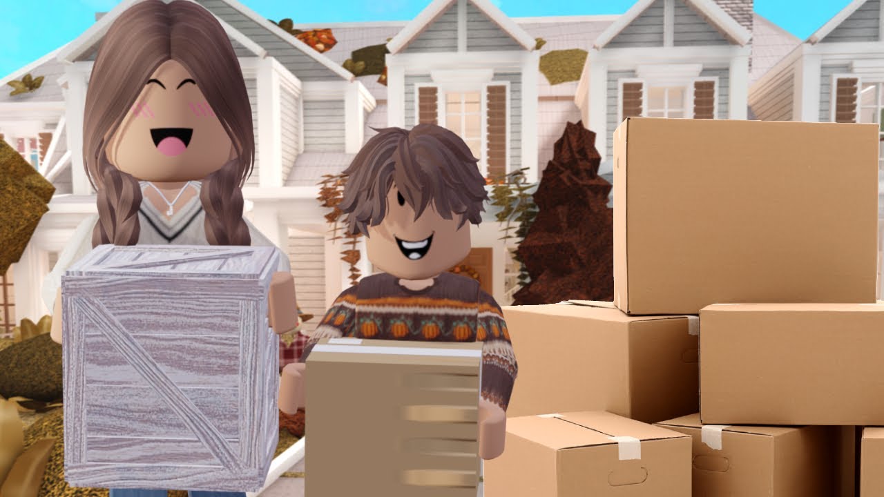 Moving into our DREAM Fall House! | Roblox Bloxburg Family Roleplay w ...