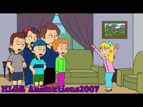 Lily refuses to go to Classic Caillou's birthday and gets grounded - YouTube