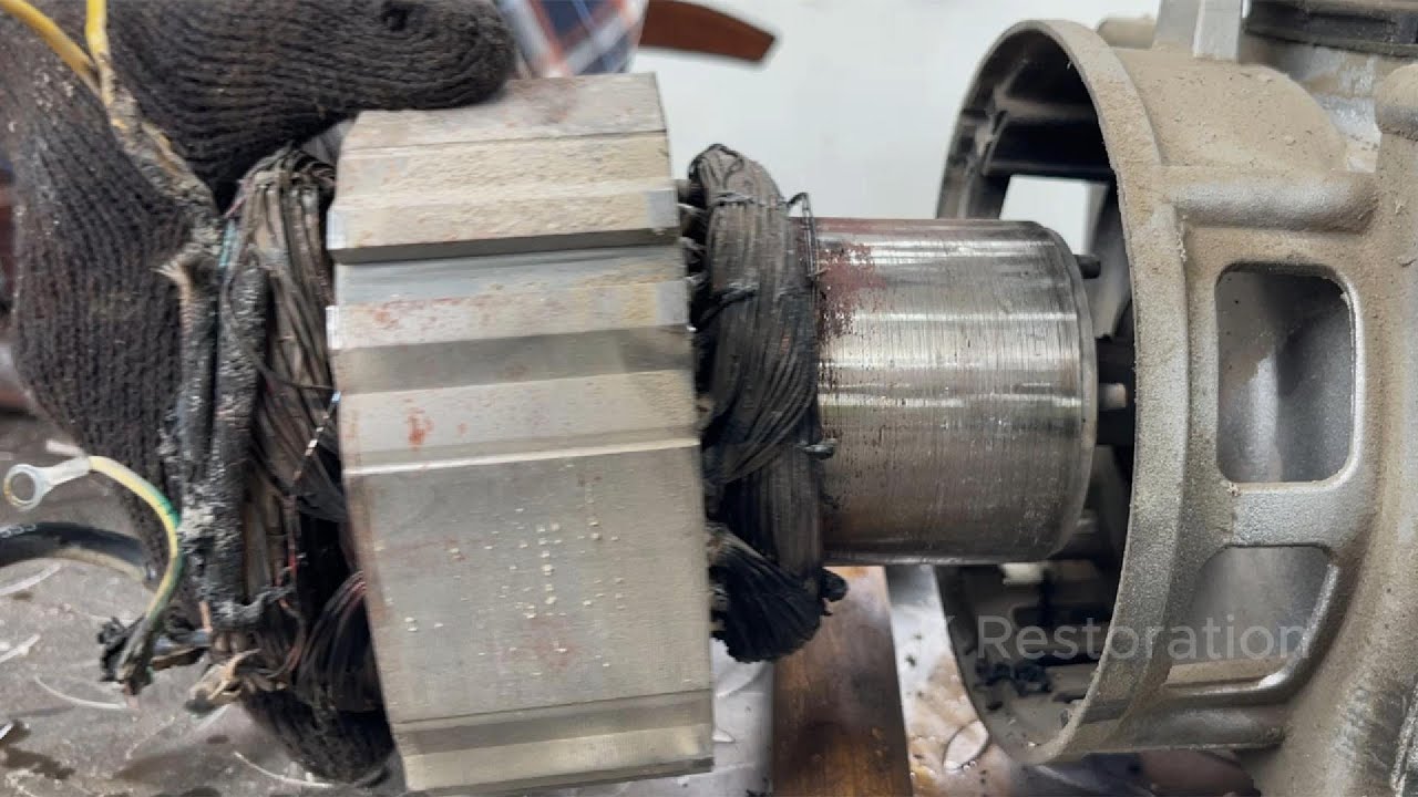 The Electric Motor Coil Has Burned Out and How He Repaired It Like New ...