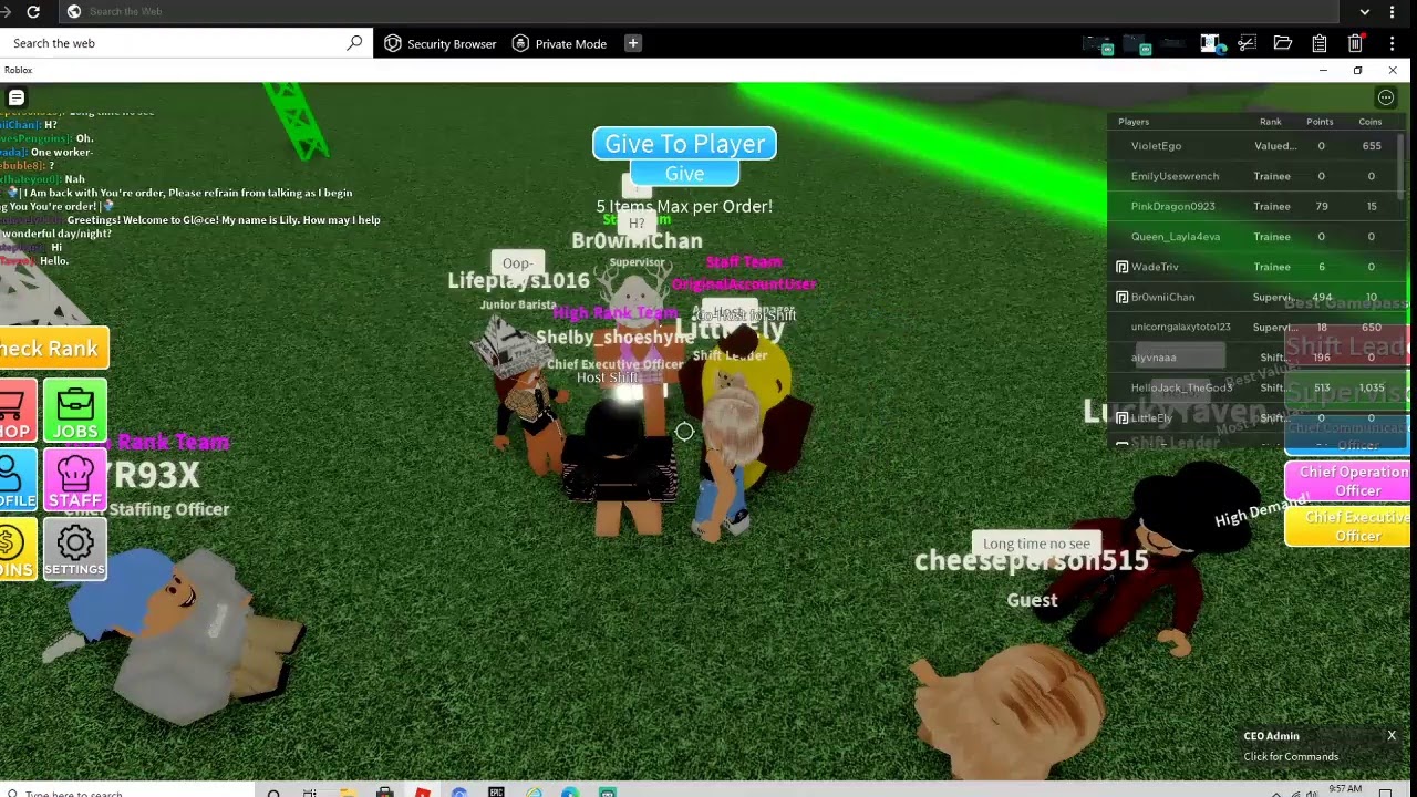 Roblox Glace Parlor Shift Host (HR POV) LIVE - YouTube
