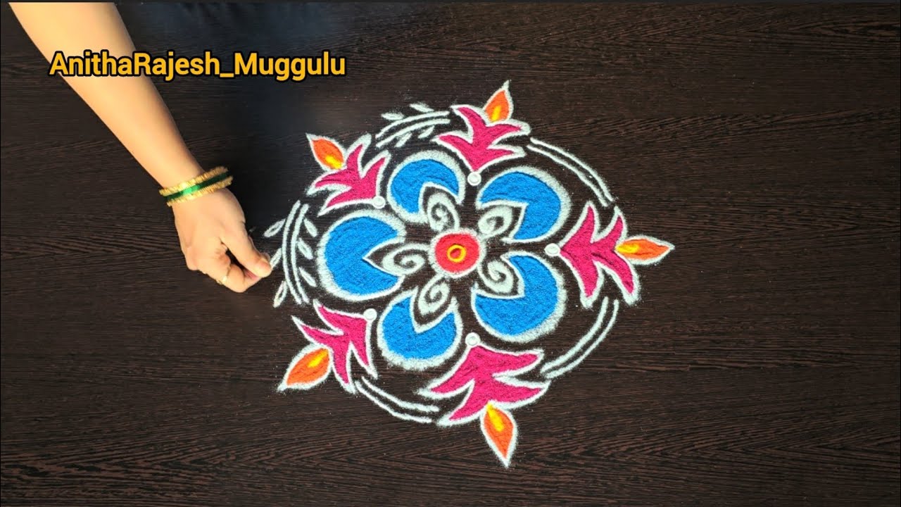 🌹Friday Muggulu 🌹Apartment Rangoli 🌹Simple & Easy Free hand Kolam🌹Small ...