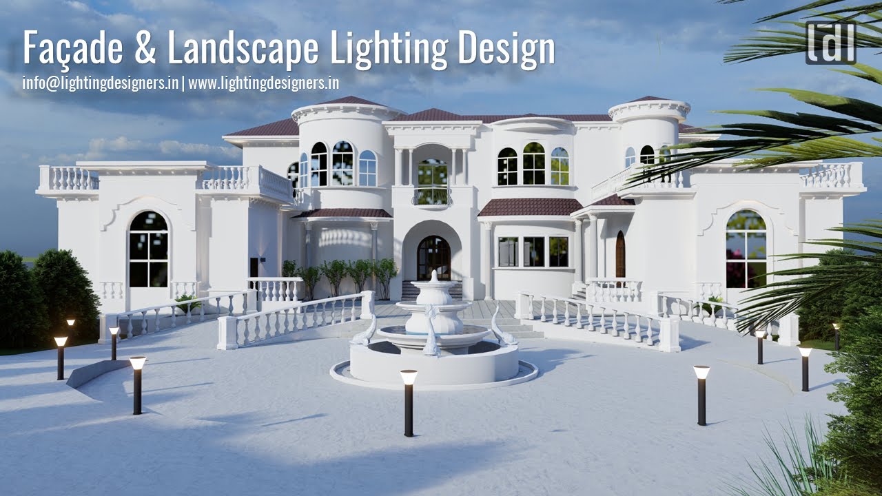 Façade Lighting | Landscape Lighting Design for a Private Villa ...