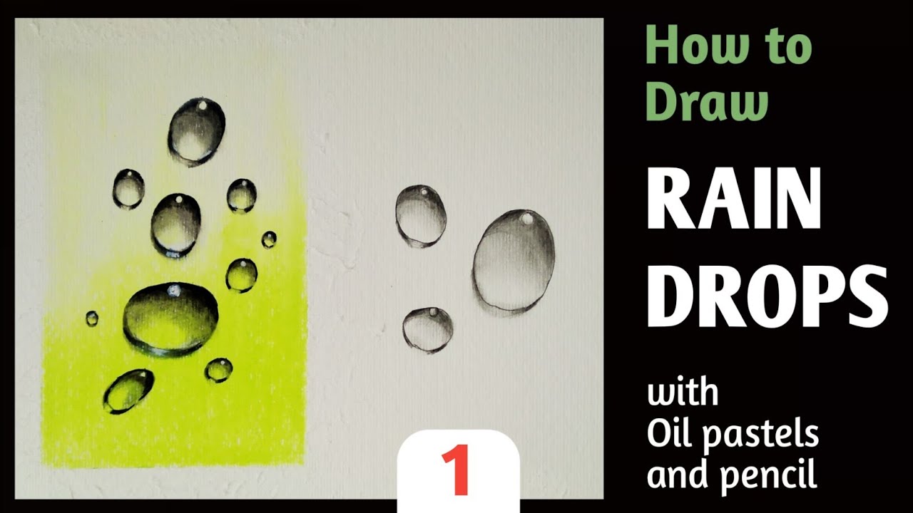 How to Draw Rain Drops (1) | How to draw 3D realistic water drops - YouTube