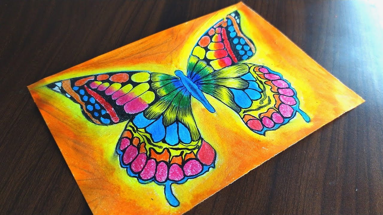 Outline/ Colour ring / Oil pester / Drawing :: Buettefull Butterfly ...