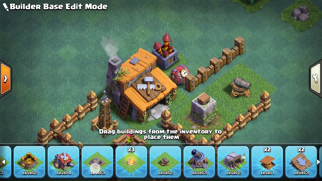 Cara membuat base COC mode malam/Builder hall Terkuat - YouTube