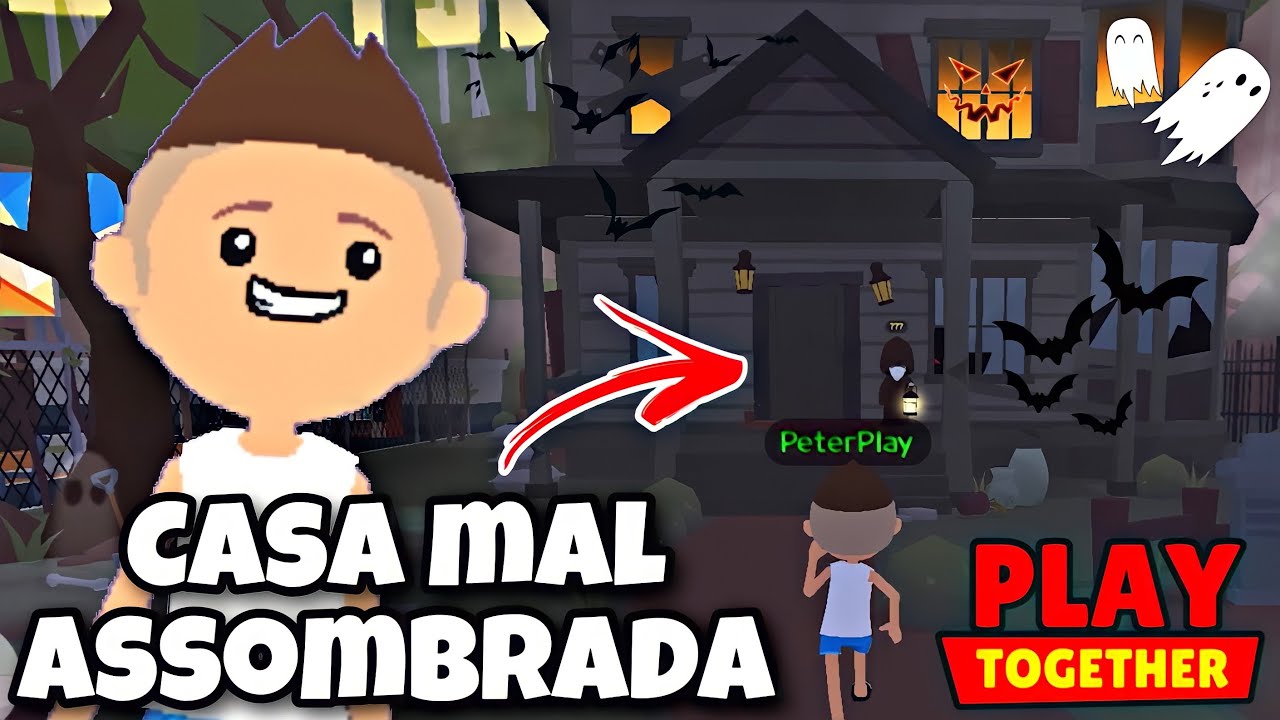 FIQUEI PRESO NA CASA MAL ASSOMBRADA DE PLAY TOGETHER! PETER GAMES - YouTube