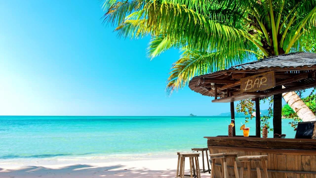 Seaside, tropical, ocean, tiki, waves, chill, happy hour, bar, relaxing ...