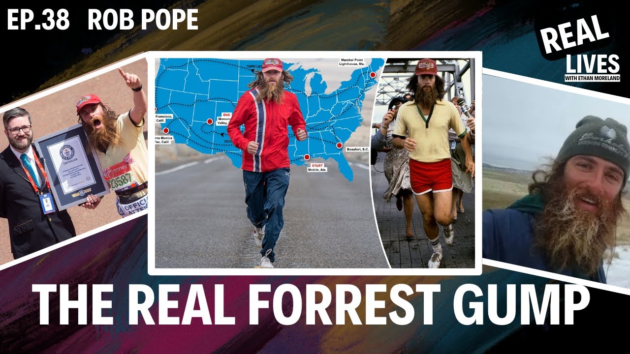 The REAL Forrest Gump, a 15,621 mile run across America w/ Rob Pope ...
