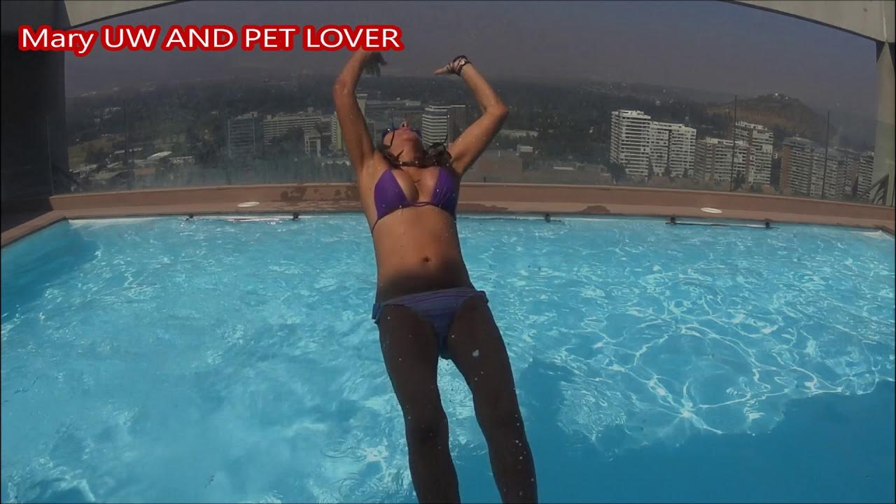 2018 04 05 Pool Fun Back and Front Splashing UW Headstands Outside View - YouTube