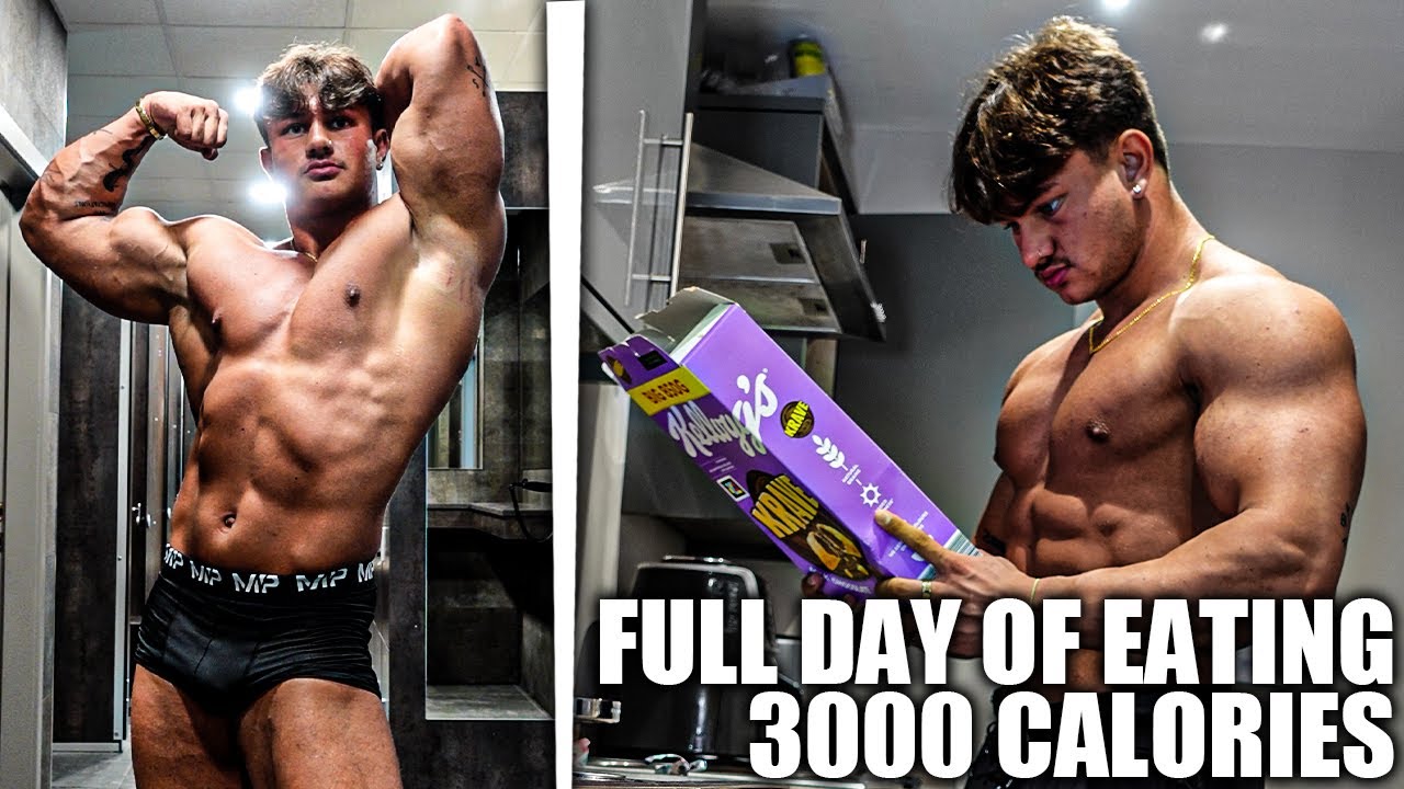 FULL DAY OF EATING FOR BUILDING MUSCLE | 3000 CALORIES | RECIPES TO GET ...