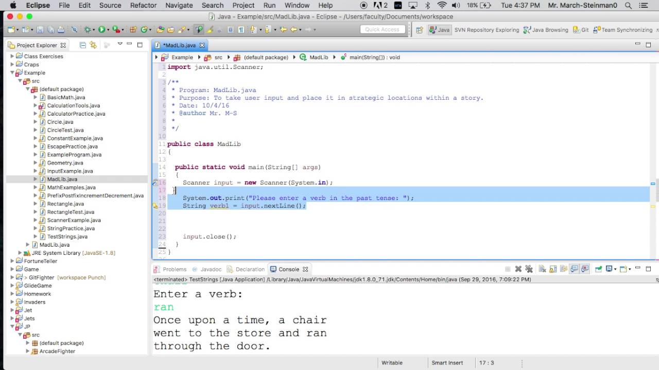 MadLib Project - YouTube