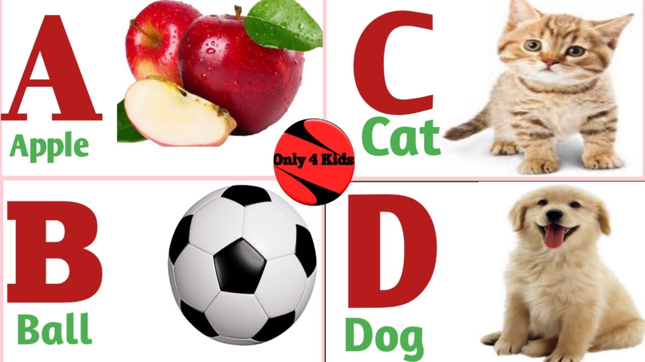 learning alphabet abc||a for apple b for ball.a to z capital letters ...