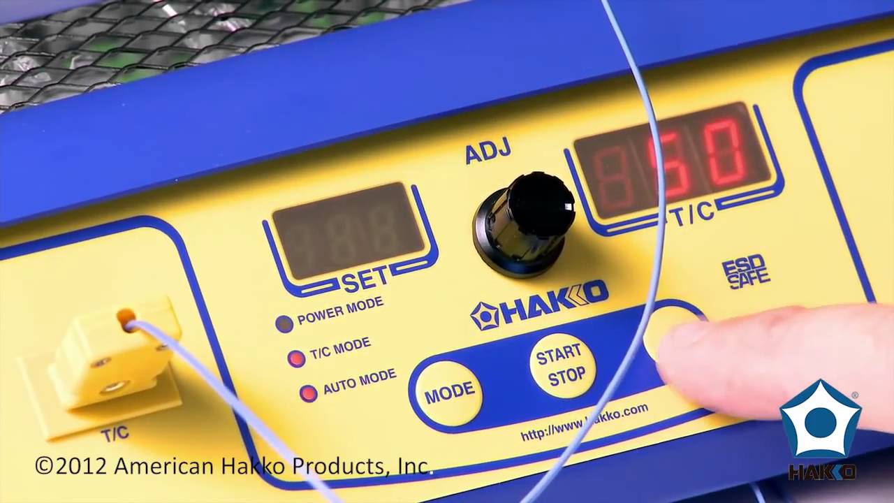 Hakko FR 870 Preheater — How To Program with a Thermocouple by American ...