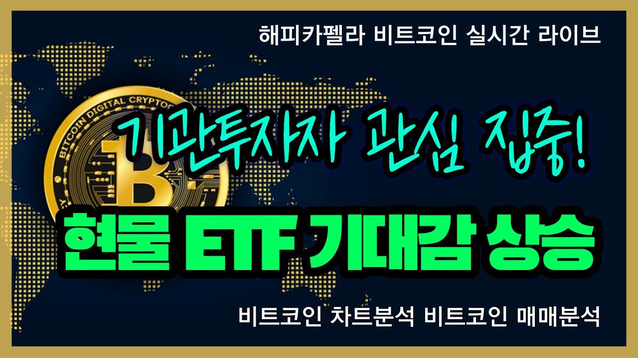 비트코인 실시간 비트 현물etf 기대감 상승 기관투자자 관심집중 13점심💎 비트코인 비트코인실시간 이더리움 리플