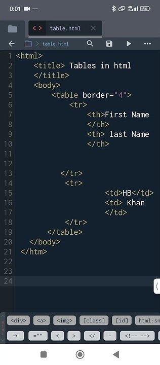 How to add Title and Table in Webpage by using html - YouTube