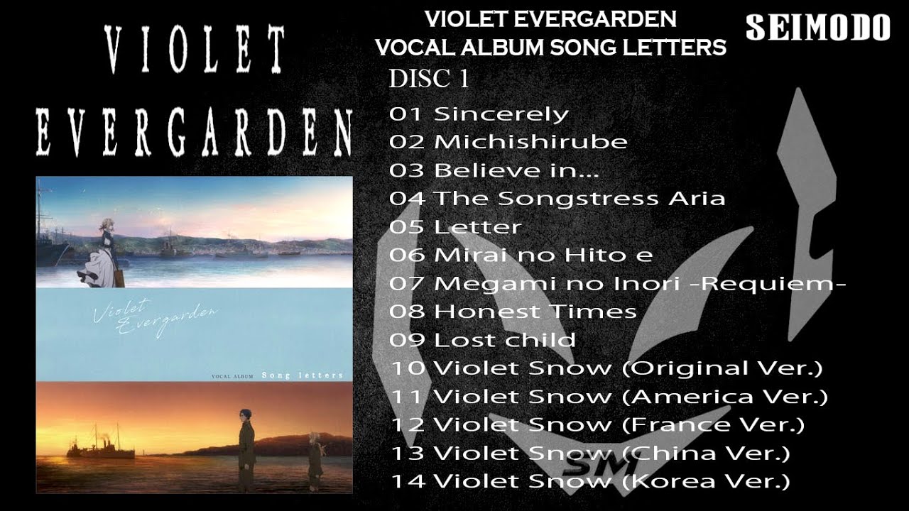 Violet Evergarden VOCAL ALBUM Song letters OST [DISC 1] - FULL OST ...