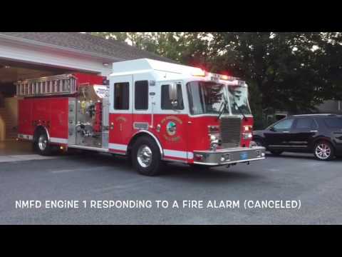 NMFD Engine 1 Responding to a Fire Alarm (Canceled) - YouTube