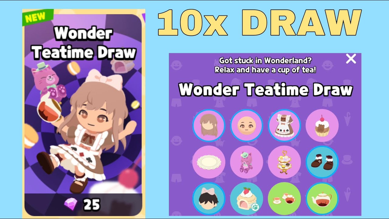 Wonder Teatime Draw (10x DRAW) PLAY TOGETHER GAME - YouTube