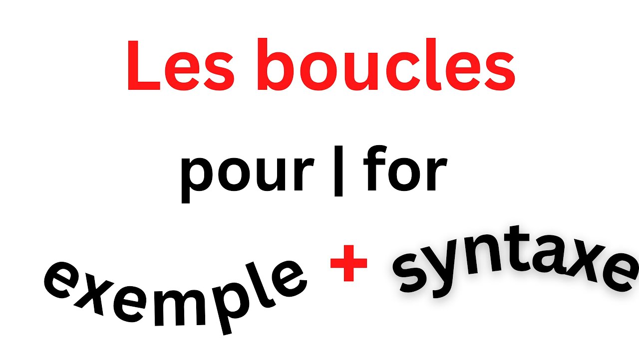 Algorithme | Darija : Introduction les boucles (la boucle pour) - YouTube