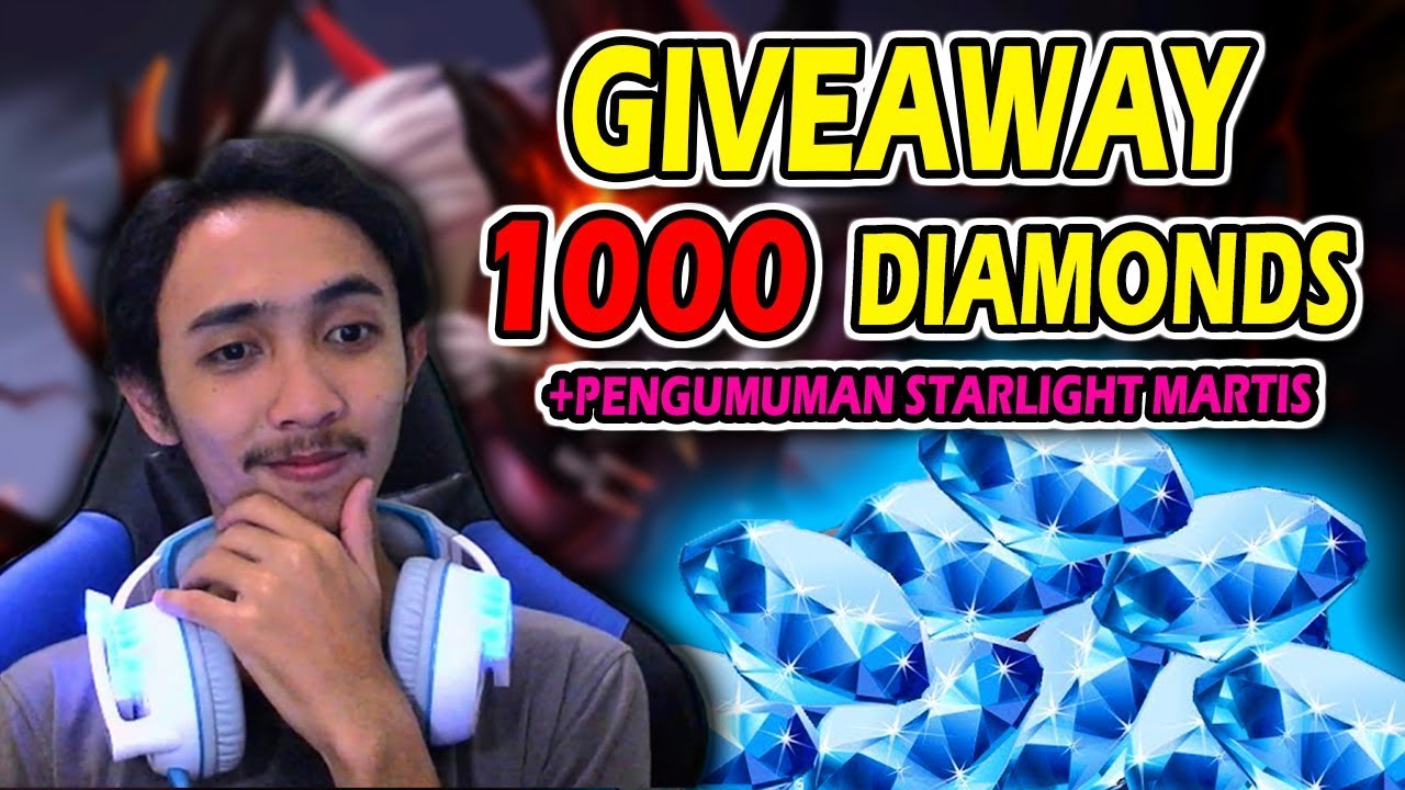 GIVEAWAY 1000++ DIAMONDS DAN PENGUMUMAN SKIN STARLIGHT MARTIS - MOBILE ...